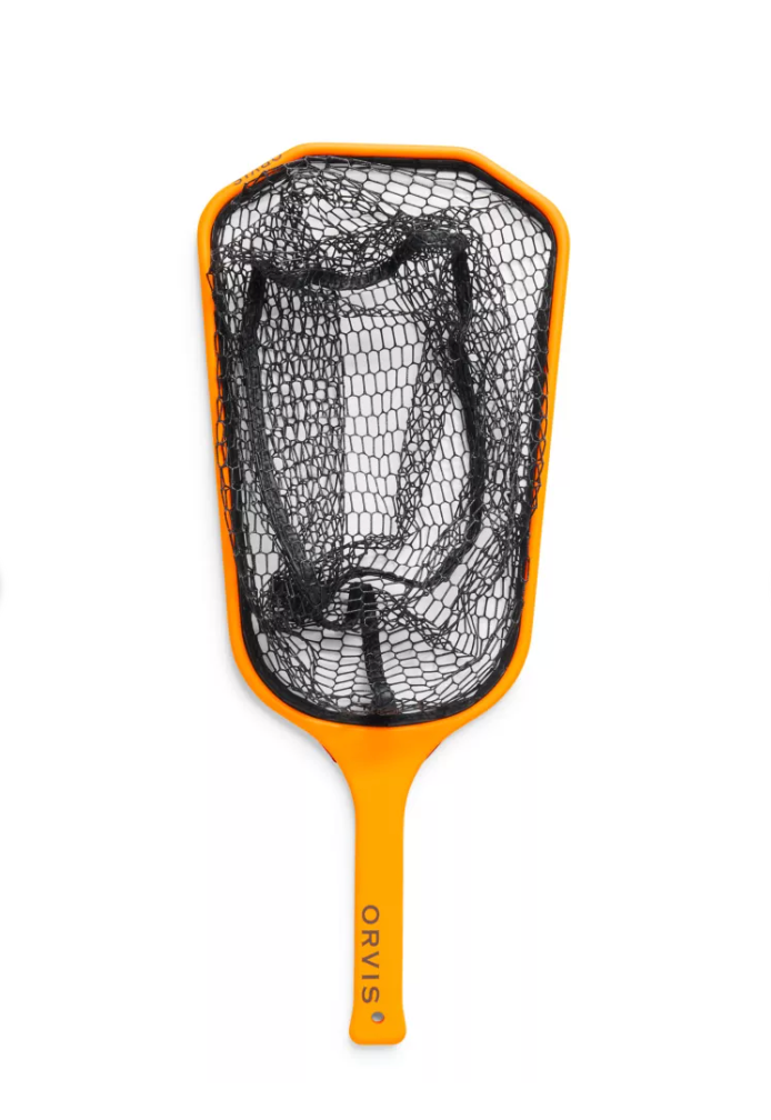 Orvis Wide-Mouth Hand Net - Find My Net Orange – Ed's Fly Shop