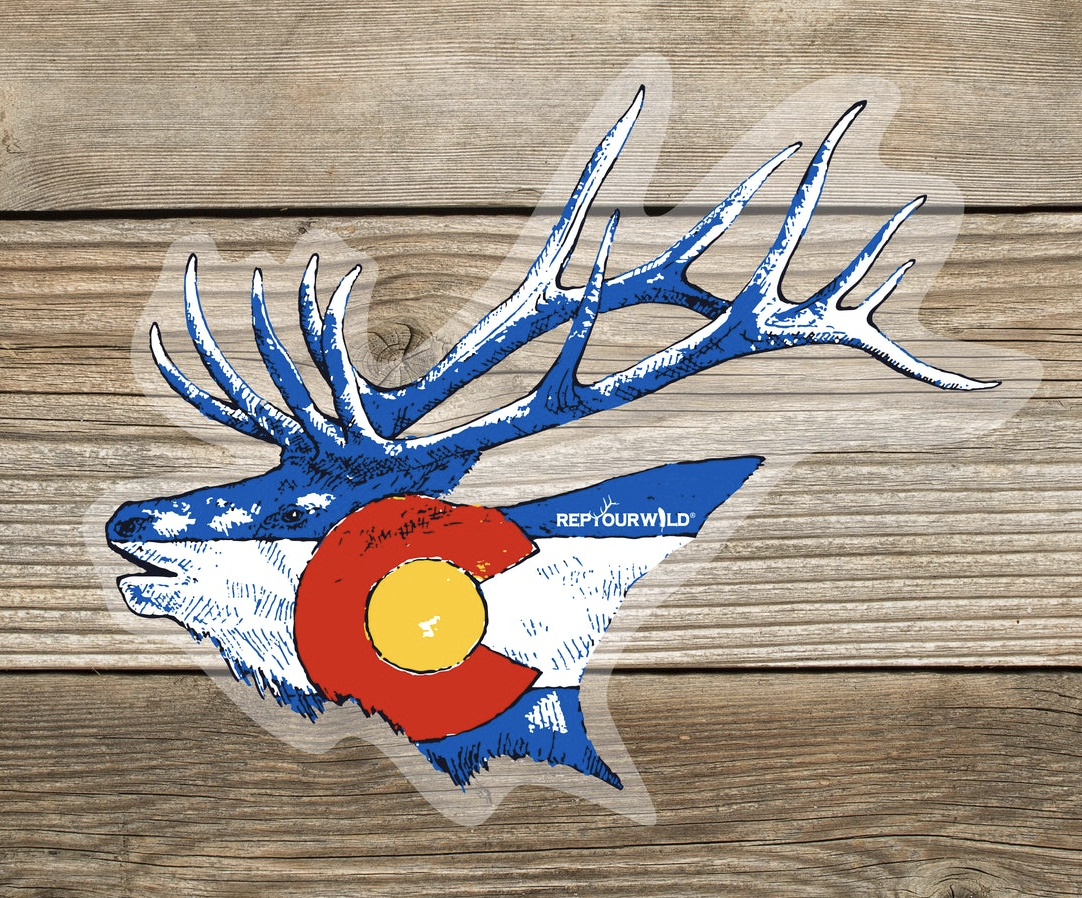 Rep Your Water - Colorado Bugling Elk Sticker – Ed's Fly Shop